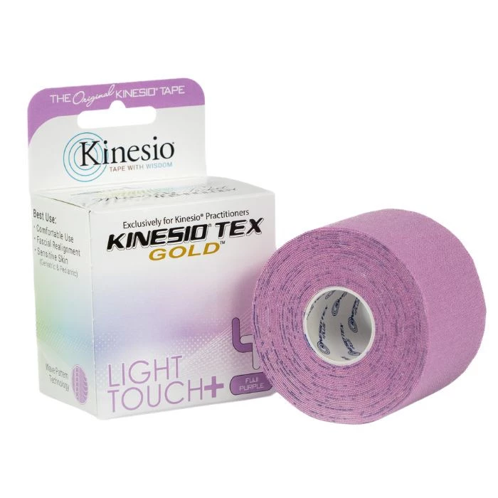 Kinesio Tex Gold Light Touch+ hipoalergiczna do wrażliwej skóry 5 cm x 5 m fioletowa fioletowy ...